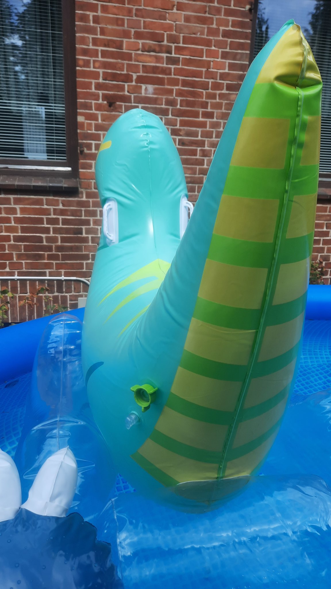 SchorseWolf on Twitter: "And here we have a big and sturdy sprinkler Dino. #inflatable #Dino # ...