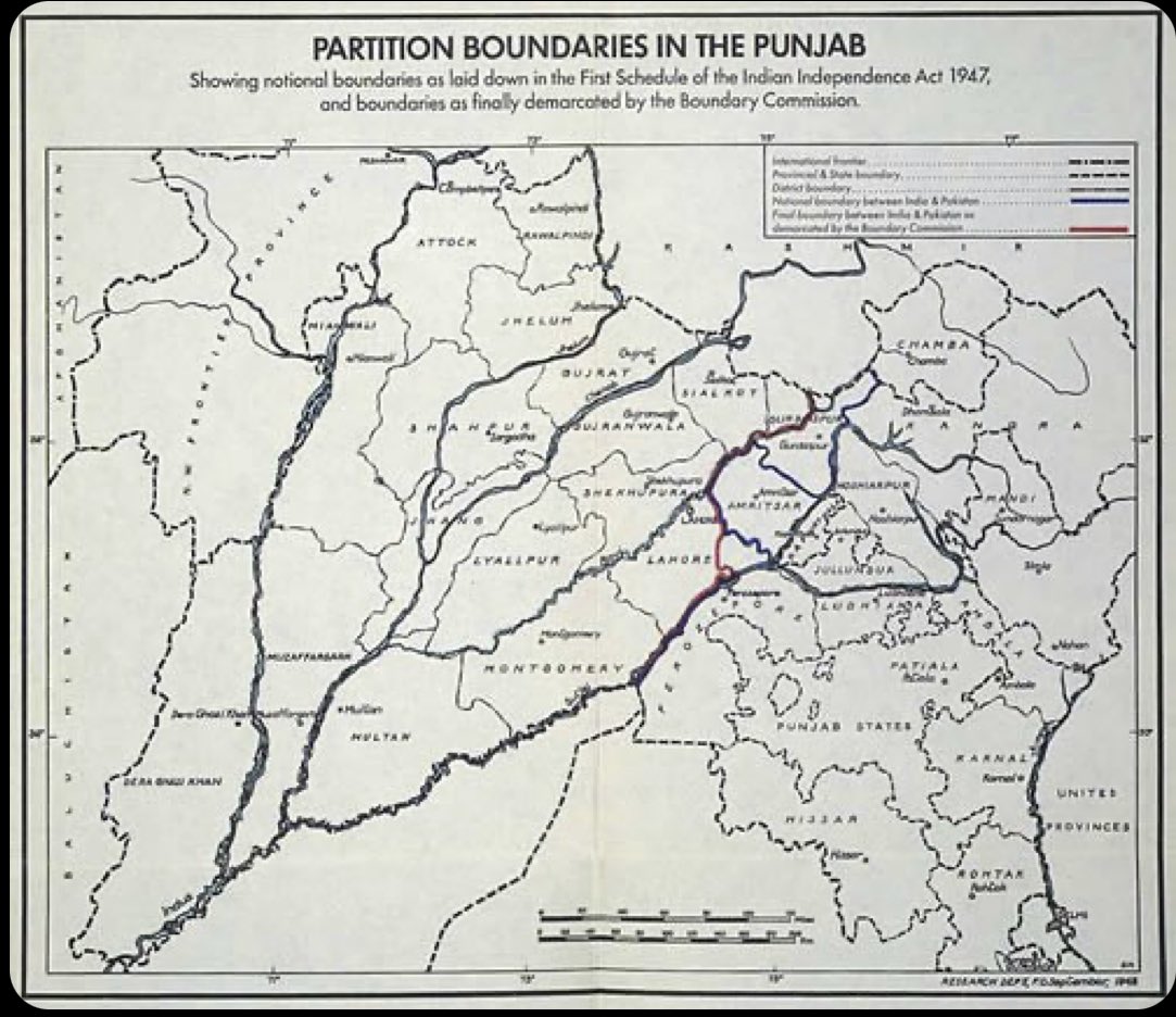 Radcliffe lines :British Lawyer Cyril Radcliffe drew the partition line ...