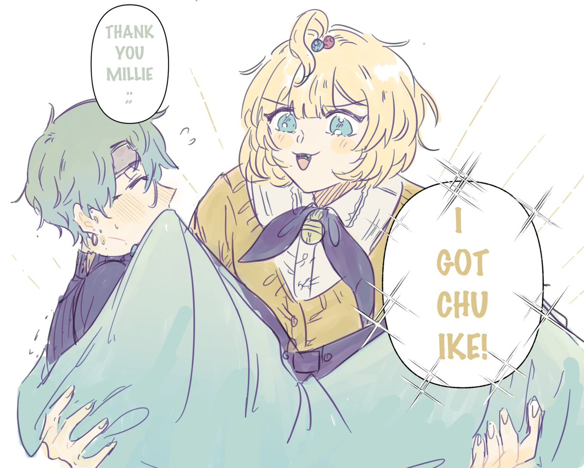 「buff millie to princess carry ike! #Dra」|そばかすの漫画