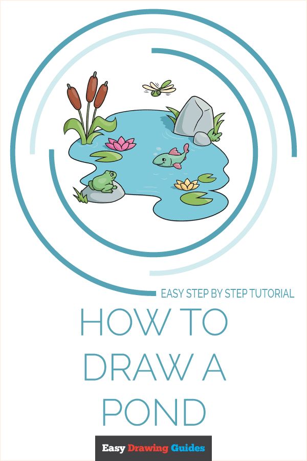 Steps To Draw A Pond