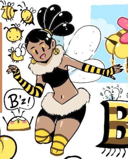 「I'm stuck between two names for this bee girl I drew. What n」Aaron Schmitの漫画