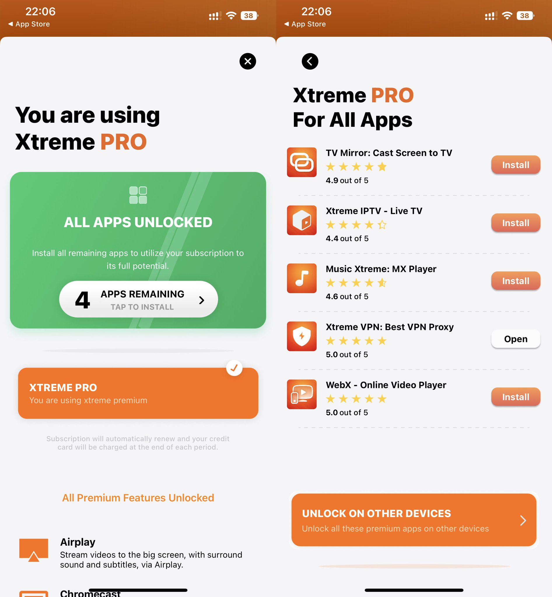 ahhhhfs on Twitter: "0元白嫖PlayerXtreme Pro 视频播放器 原价79.99美元，不知道是不是BUG 还可以获得全家桶app😂 来自推油投稿 👉https ...