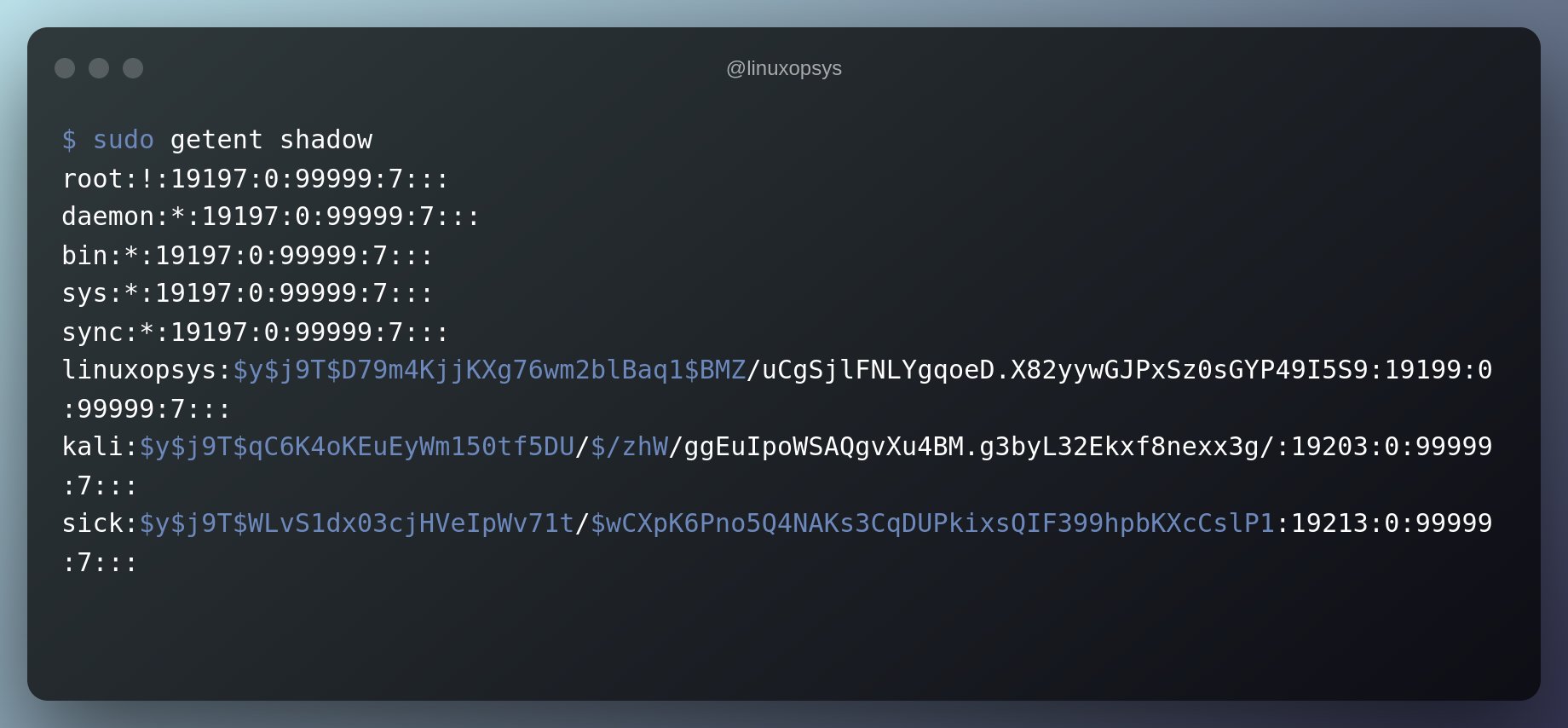 Linuxopsys on Twitter: "Understanding the /etc/shadow file in Linux 🐧↓" / Twitter