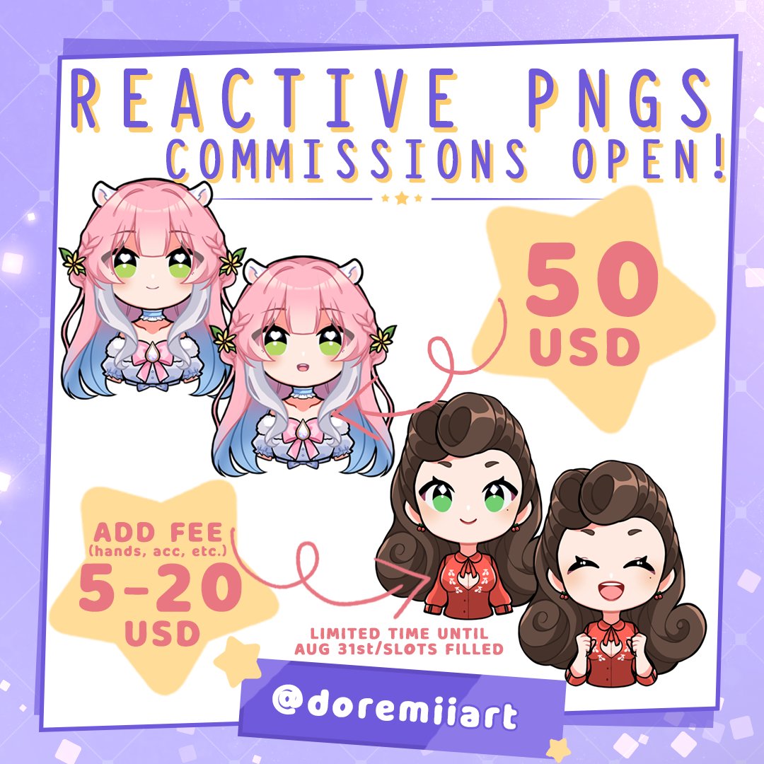 miichama 🌱 どれみい COMMS OPEN! on Twitter: " DOREMIIART COMMS OPEN! prioritizing Reactive PNGs but ...