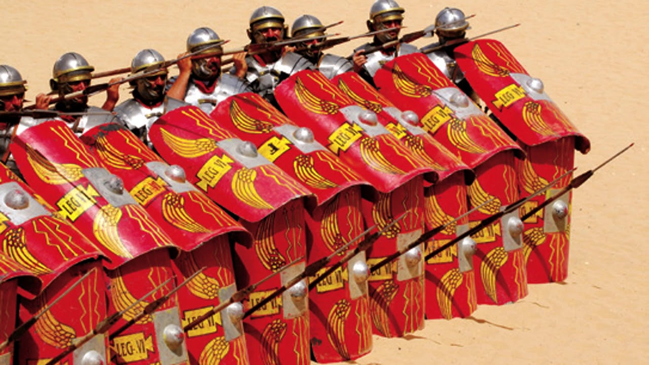 Ancient Roman Soldiers Training