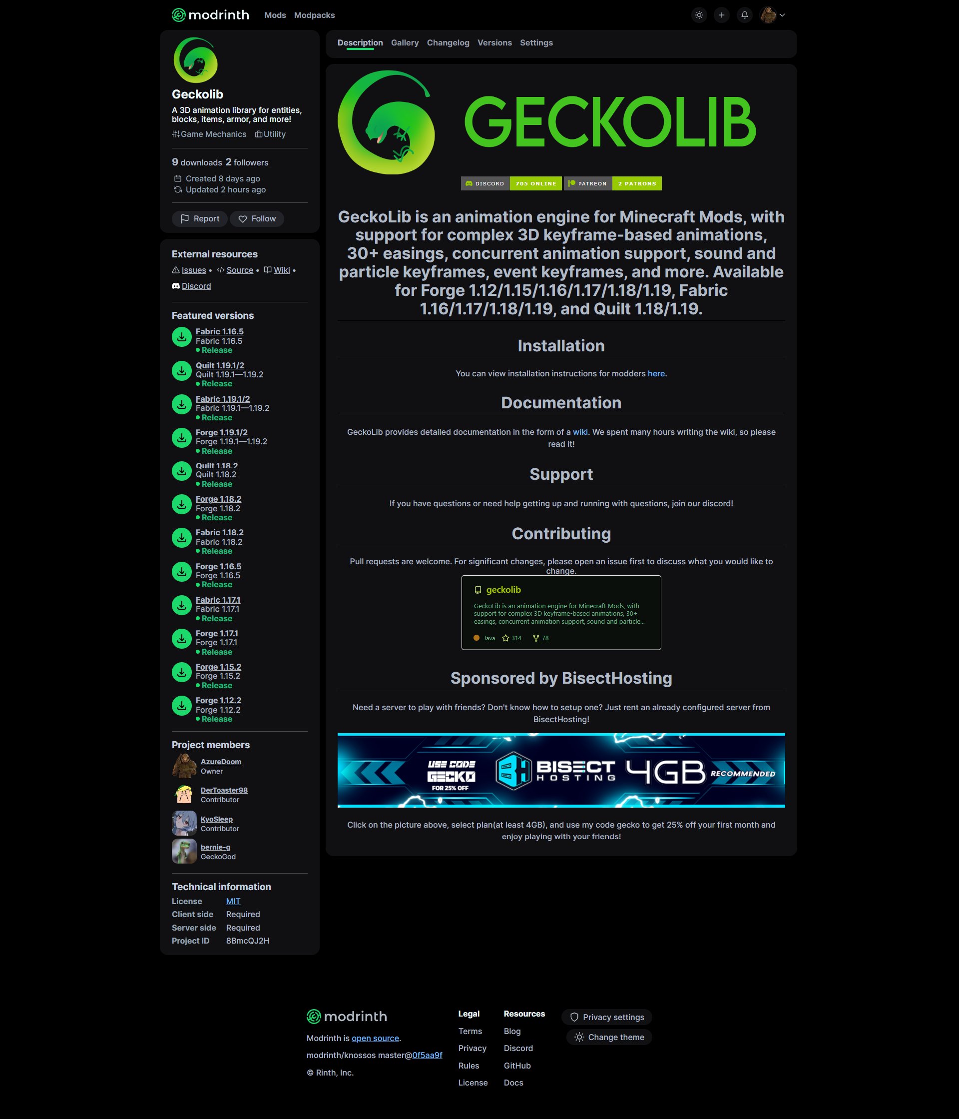 Geckolib GeckoLib Minecraft Mods CurseForge