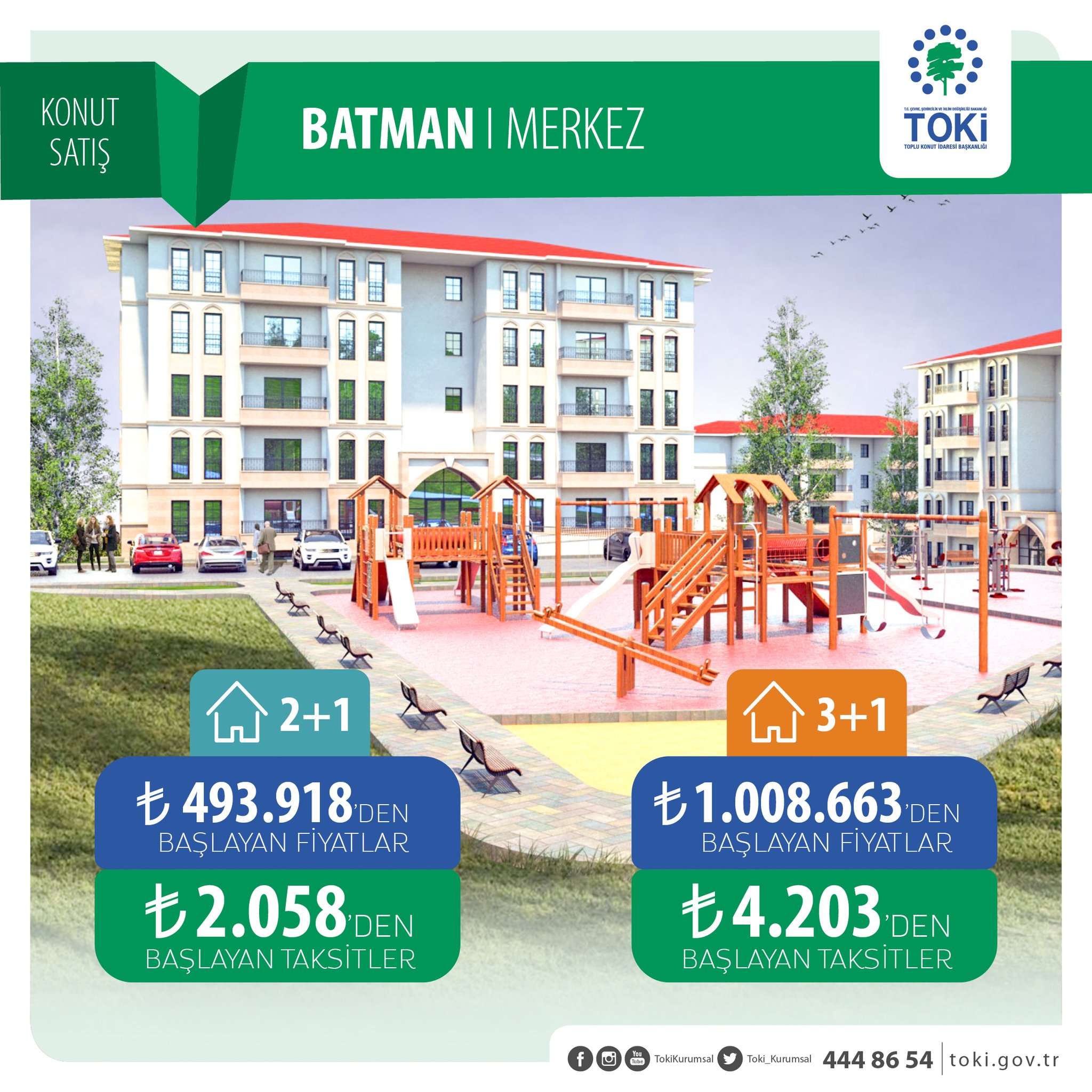TOKİ on Twitter: "🏡Batman Merkez’de inşası devam eden 2+1 ve 3+1 nitelikli 276 sosyal konutumuz ...