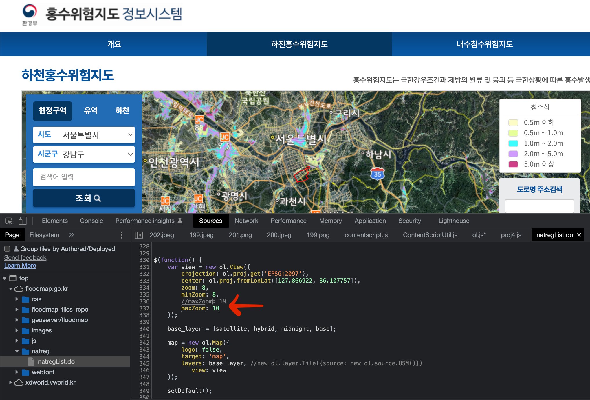 無異 on Twitter: "헐. 정말 줌 레벨 최대치를 제한하는 코드 한 줄로 정부가 세금으로 만든 정보시스템을 정보 가치 없는 쓰레기로 만들어 버림. 👀 #uxkr ...