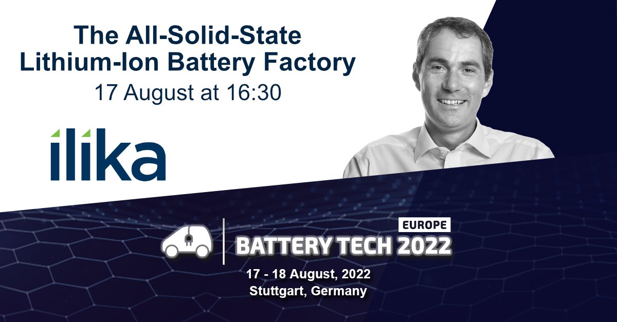 Ilika plc on Twitter: "Register now to meet John Tinson at #Battery Tech Europe 2022 in ...