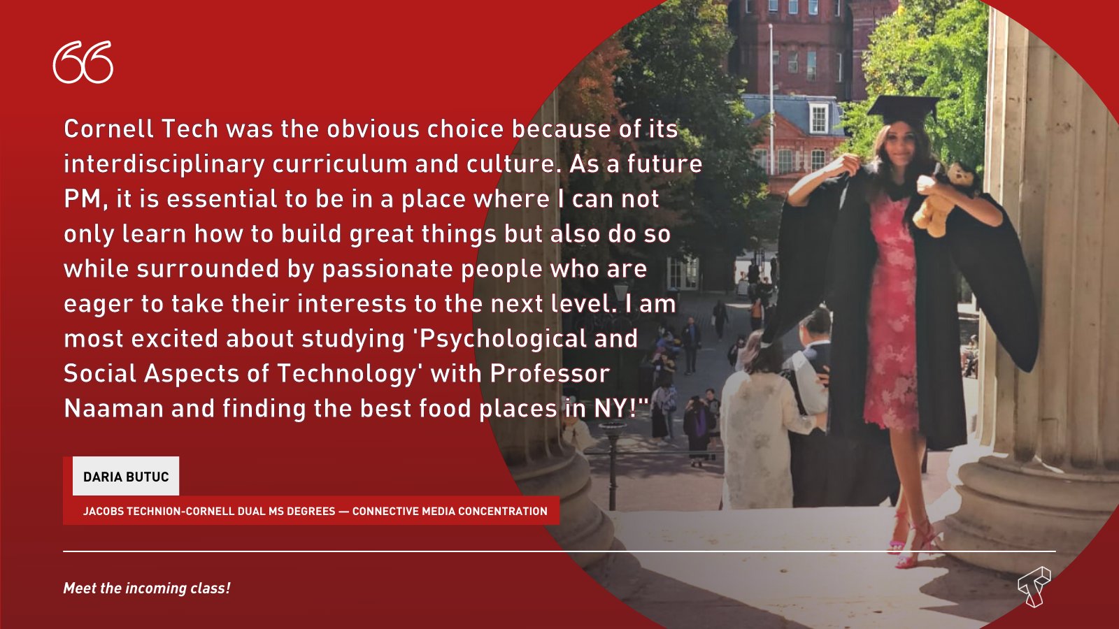 Cornell Tech on Twitter: "Meet the Cornell Tech incoming class: Daria Butuc, Jacobs Technion ...