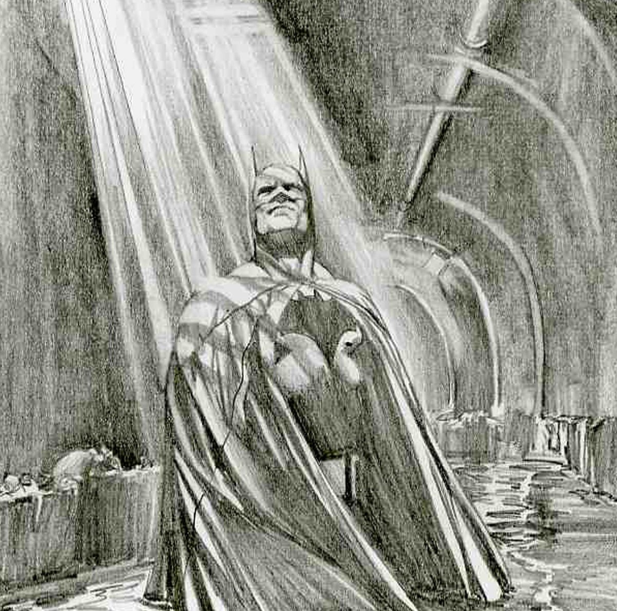 「Batman Sketch #batman #dccomics #comic」|Alex Rossの漫画