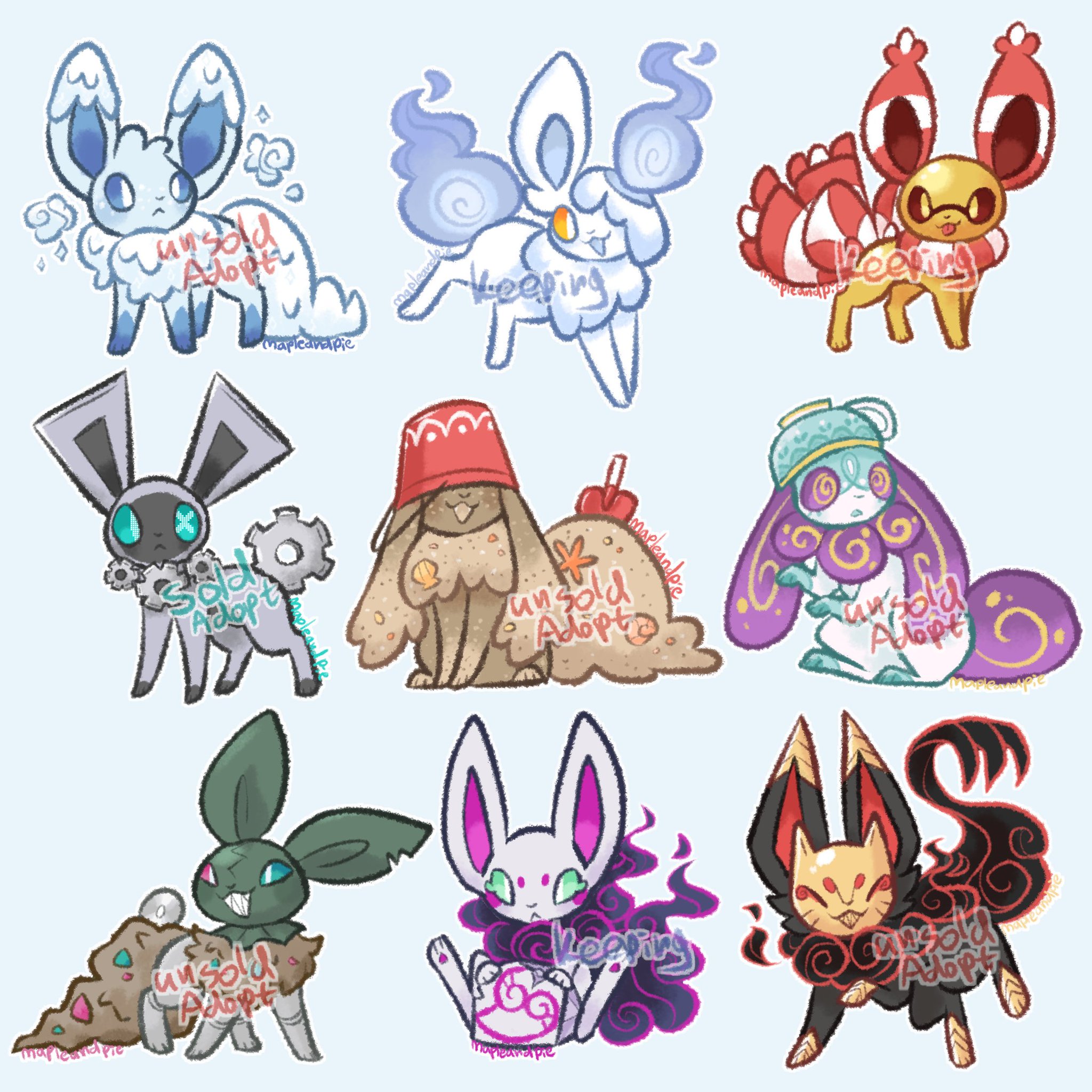 Ori 🍂🌱🍂 on Twitter: "RT @MapleandPie: New round of surprise Eevee adopts! Check them out on TH ...
