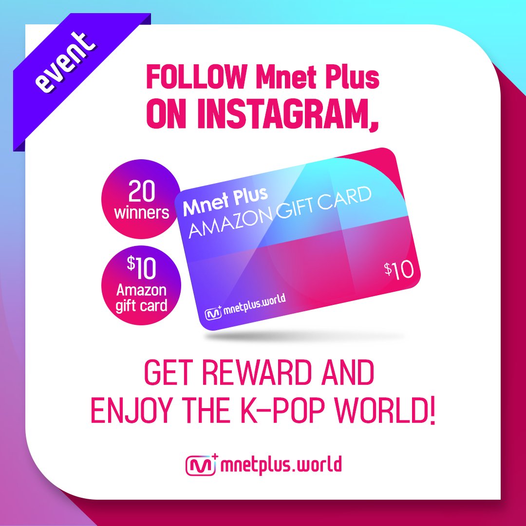 Mnet Plus 엠넷플러스 on Twitter: "[#Event] Mnet Plus Official Instagram 𝑭𝒐𝒍𝒍𝒐𝒘 𝑬𝒗𝒆𝒏𝒕 has been ...