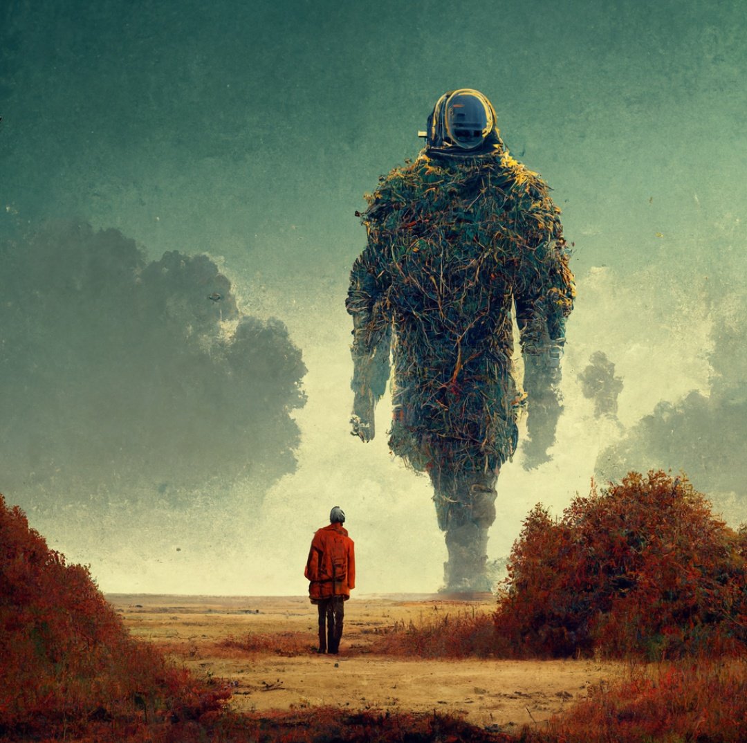 Few of A.I. generated images using some prompts I threw at it: # ...