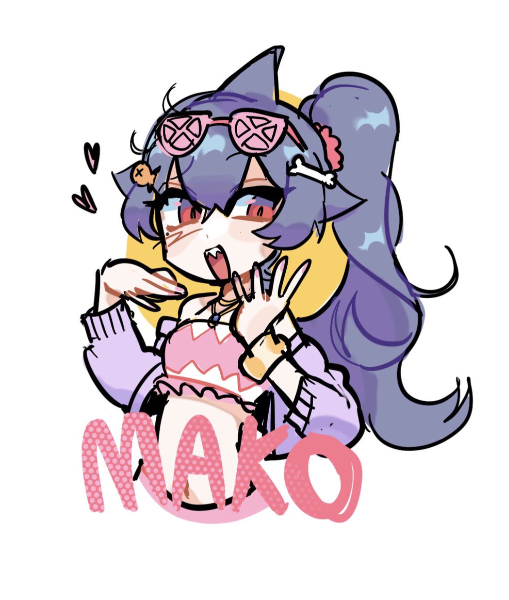 「reminder im bimbocore 🎨: @ceruchie @Tealst_ ♡ 」🦈🦴 mako sameshima ...