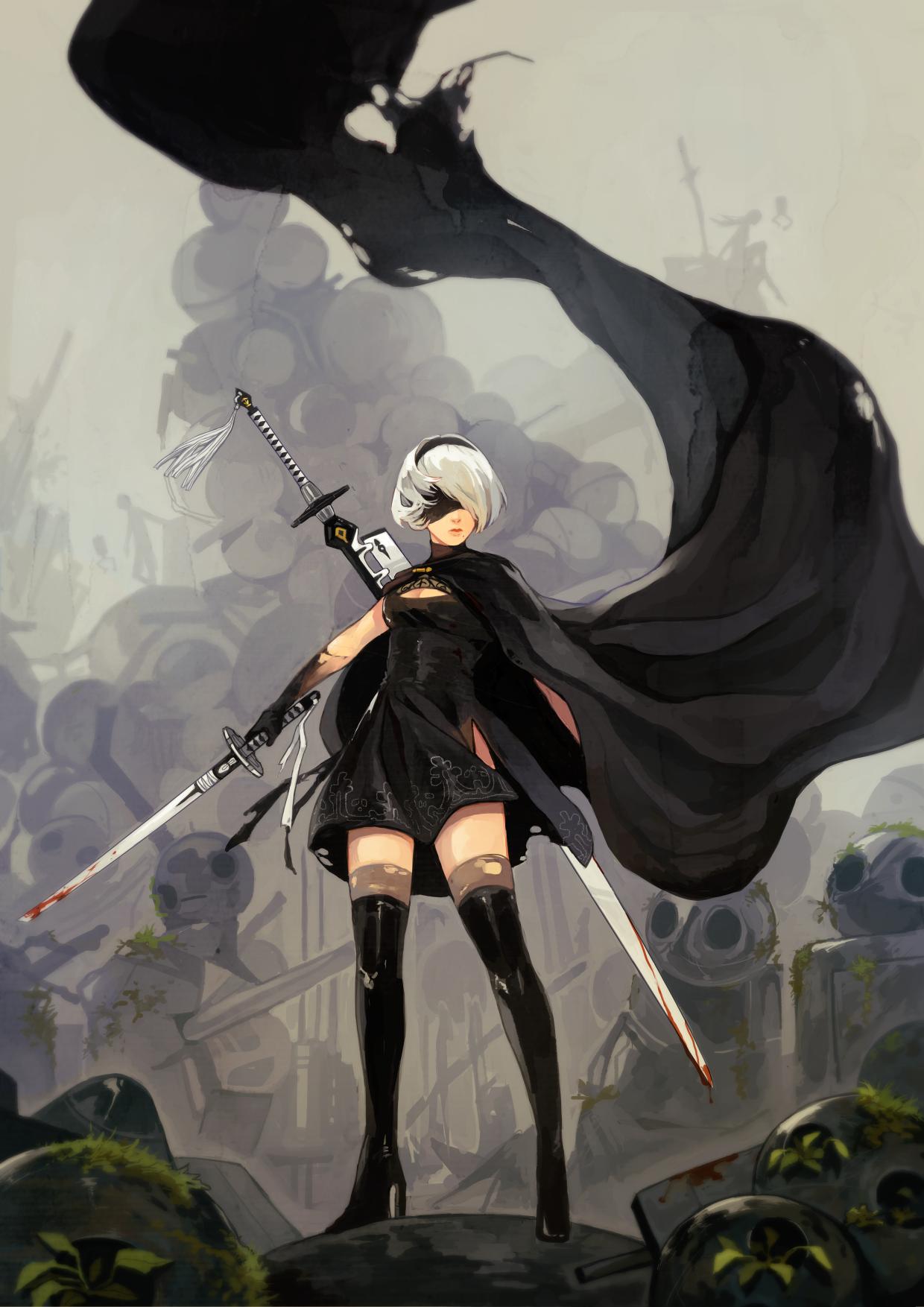 THE ART OF VIDEO GAMES on Twitter: "Fan art | NieR: Automata Artist: @ionomycin https://t.co ...