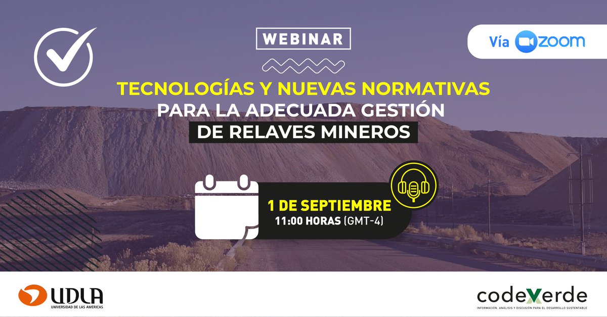 SMA on Twitter: "RT @CodeXverde: ⛏️💻Estimada comunidad, los invitamos a participar del #webinar ...