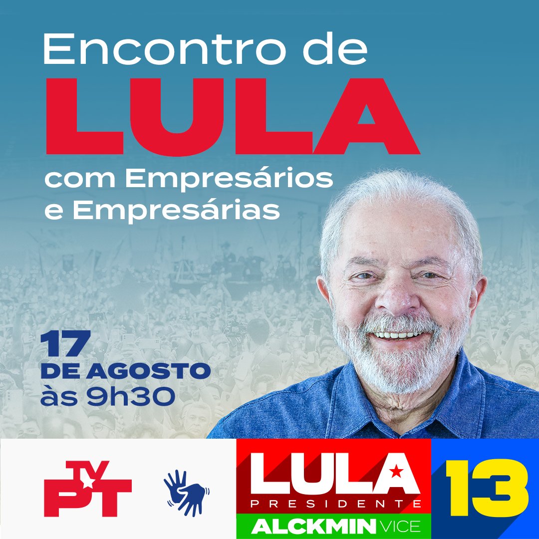 Pt Brasil Vote13 On Twitter Só Lula Para Unir O Brasil 🇧🇷 Hoje 17
