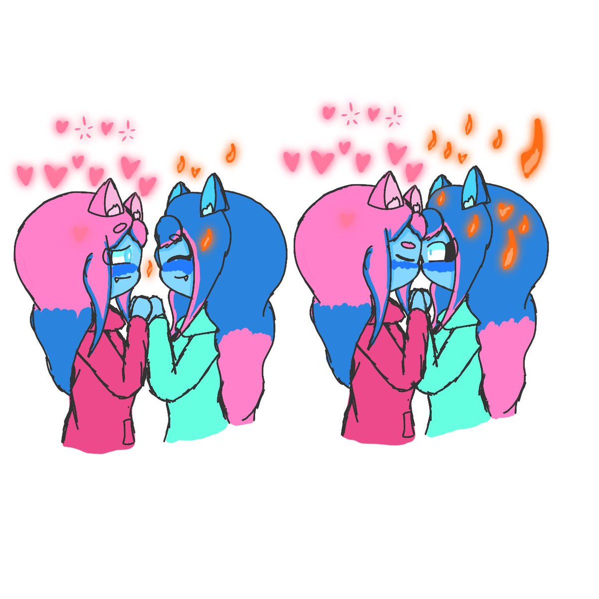 🏳️🌈💖hikari And Crystal💖🏳️⚧️ On Twitter Reenact Of Their First Kiss