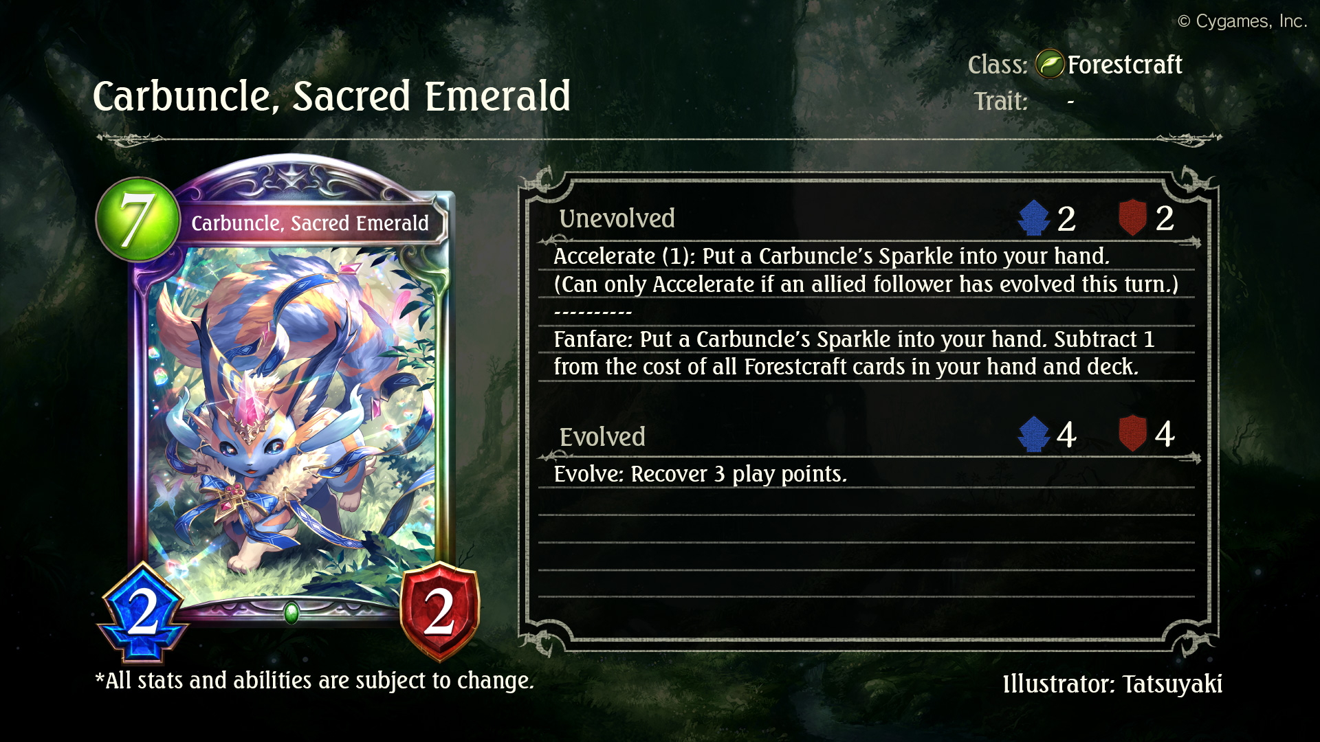 Shadowverse on Twitter: "New Roar of the Godwyrm card reveals! Carbuncle, Sacred Emerald This ...