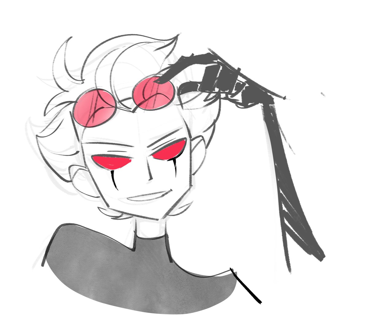 「warm up sketch of hooman Stolas! #Helluv」|🍄Maru | art comms open!のイラスト