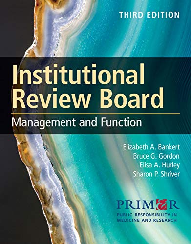 Download# Institutional Review Board: Management and Function by Public Responsibility in ...