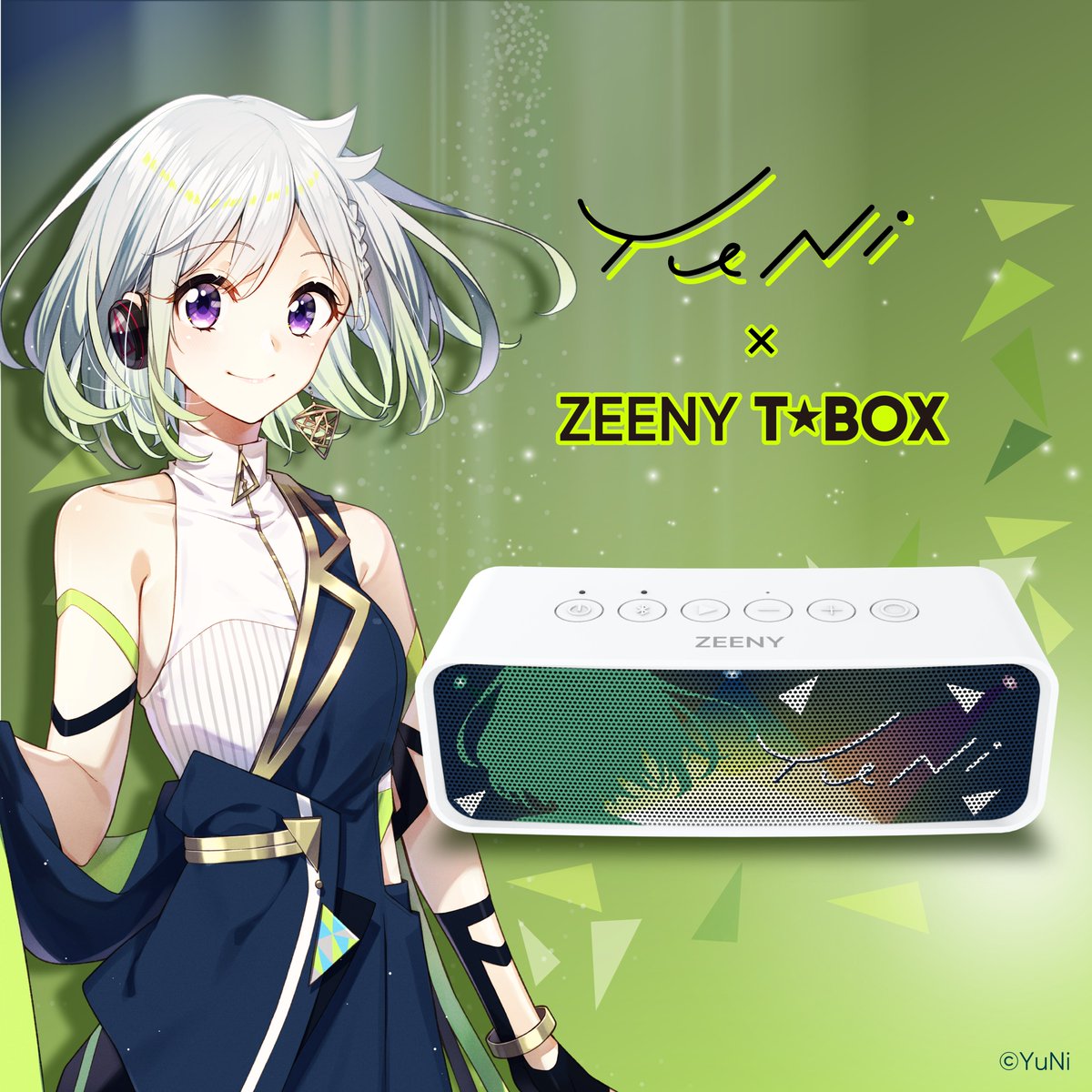 Zeenyジーニー公式/Nain Inc. on Twitter: "Zeeny T★Box × #YuNi コラボレーションスピーカー販売決定 🍀録り下ろしシステム音声搭載 🍀ライブを ...