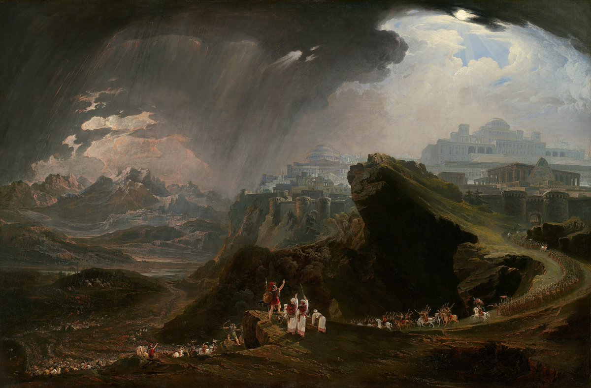This is The Fall of Babylon, from 1819. It's by John Martin, a painter ...