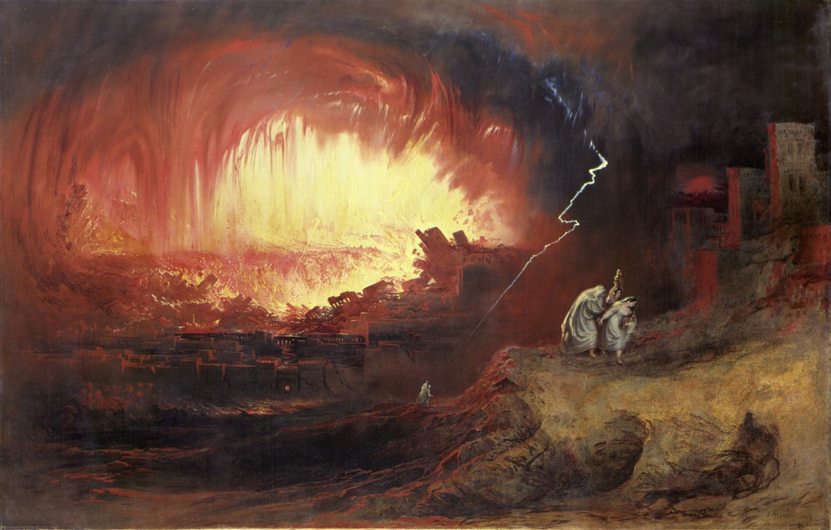 This is The Fall of Babylon, from 1819. It's by John Martin, a painter ...