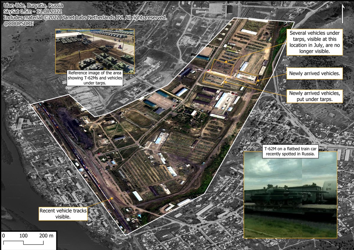 This satellite image of the 227th military storage base in Ulan-Ude ...