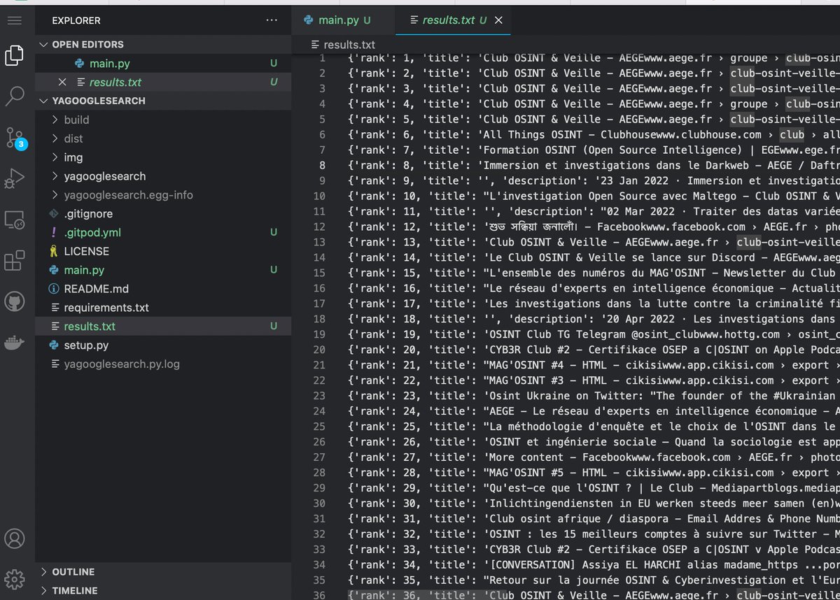 Yagooglesearch (Yet Another Google Seatch #python library) "Simulates ...