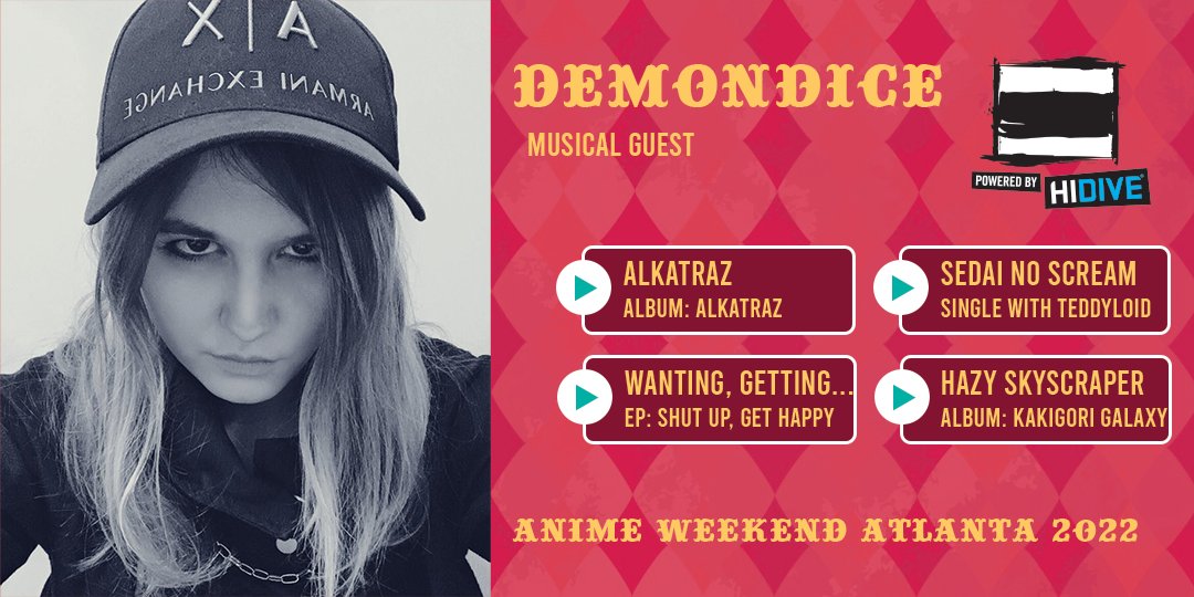 DEMONDICE will be a guest at this year’s Anime Weekend Atlanta : r ...