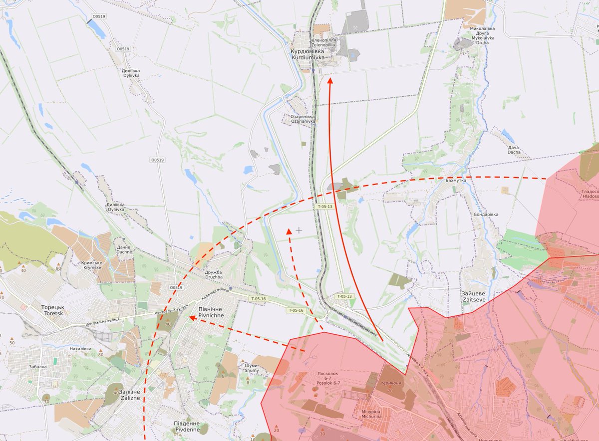 What about Toretsk? The city is at the age of Horlivka hill and leads ...