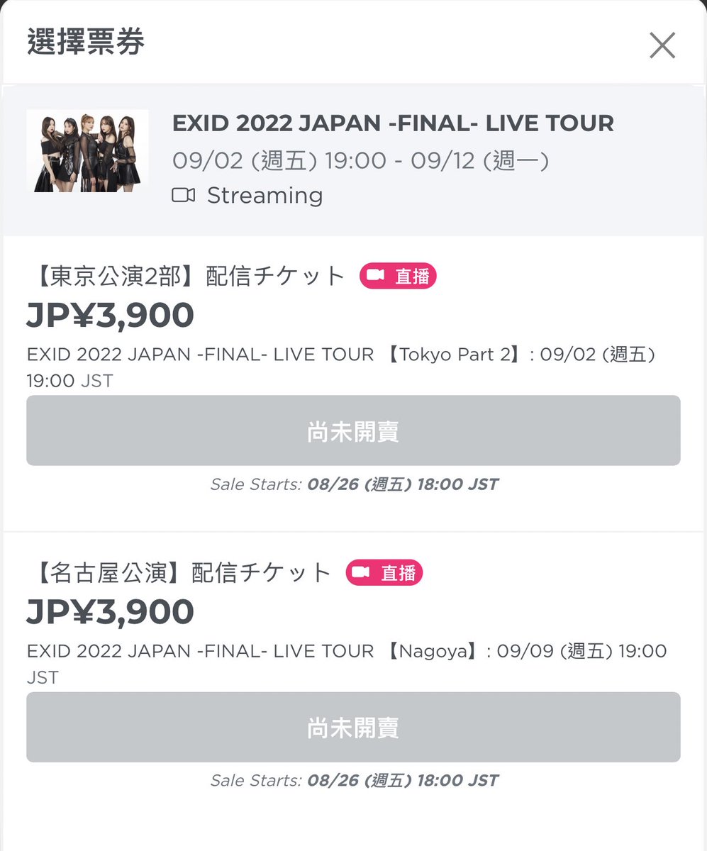 東京2部 LIVE EXID TOUR FINAL チケット - nimfomane.com
