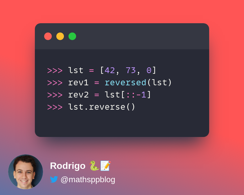 Here are 3 simple ways in which you can reverse a Python 🐍 list. Let's ...