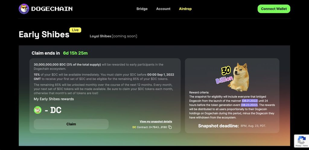 $DC Dogechain token Airdrop How to claim your airdrop, whats it about ...
