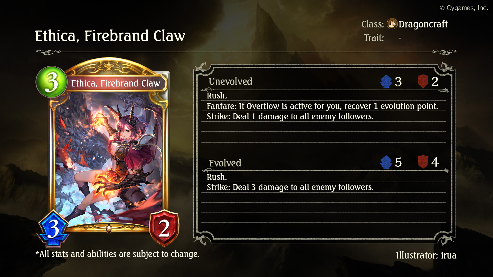 Shadowverse on Twitter: "New Roar of the Godwyrm card reveals! Ethica, Firebrand Claw This ...