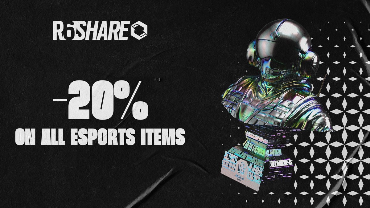 [Rainbow 6 Esports] all Esports items in shop will be 20% off during ...