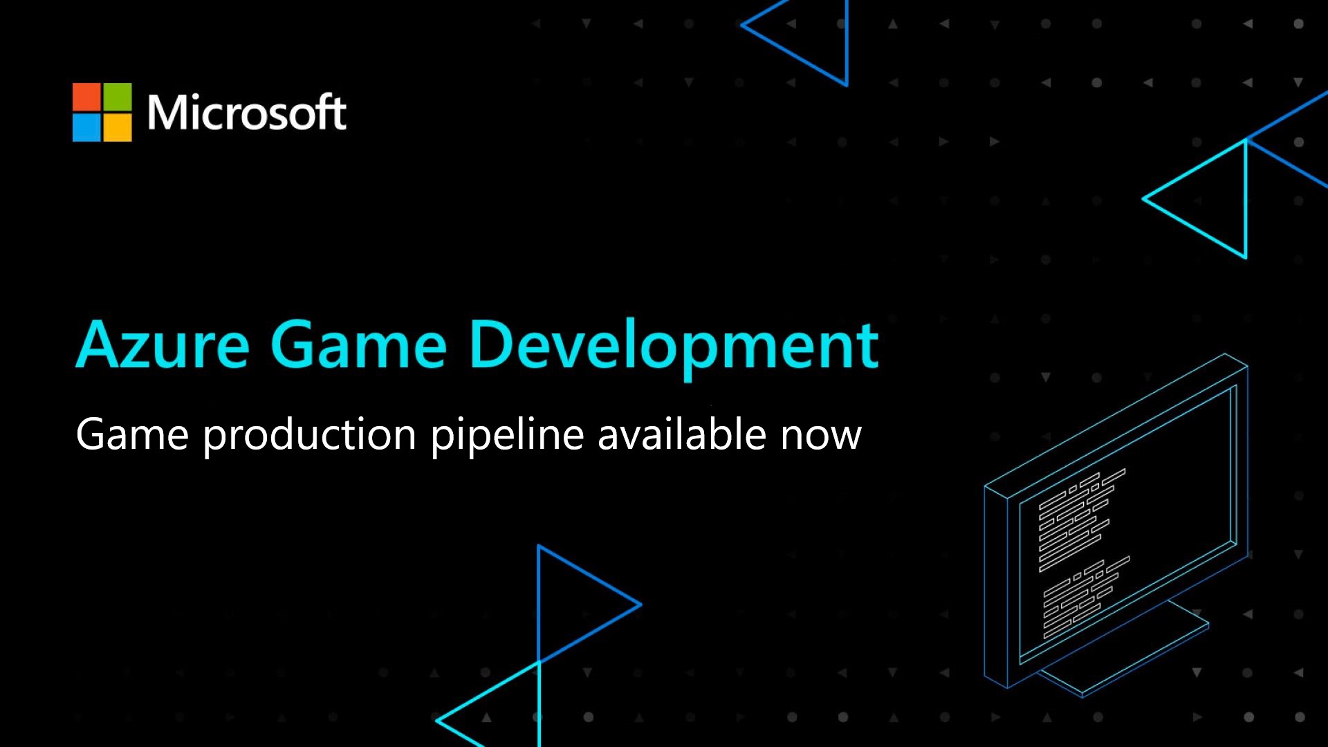 Microsoft Game Dev on Twitter: "ICYMI: the Azure Cloud game production pipeline is open for ...