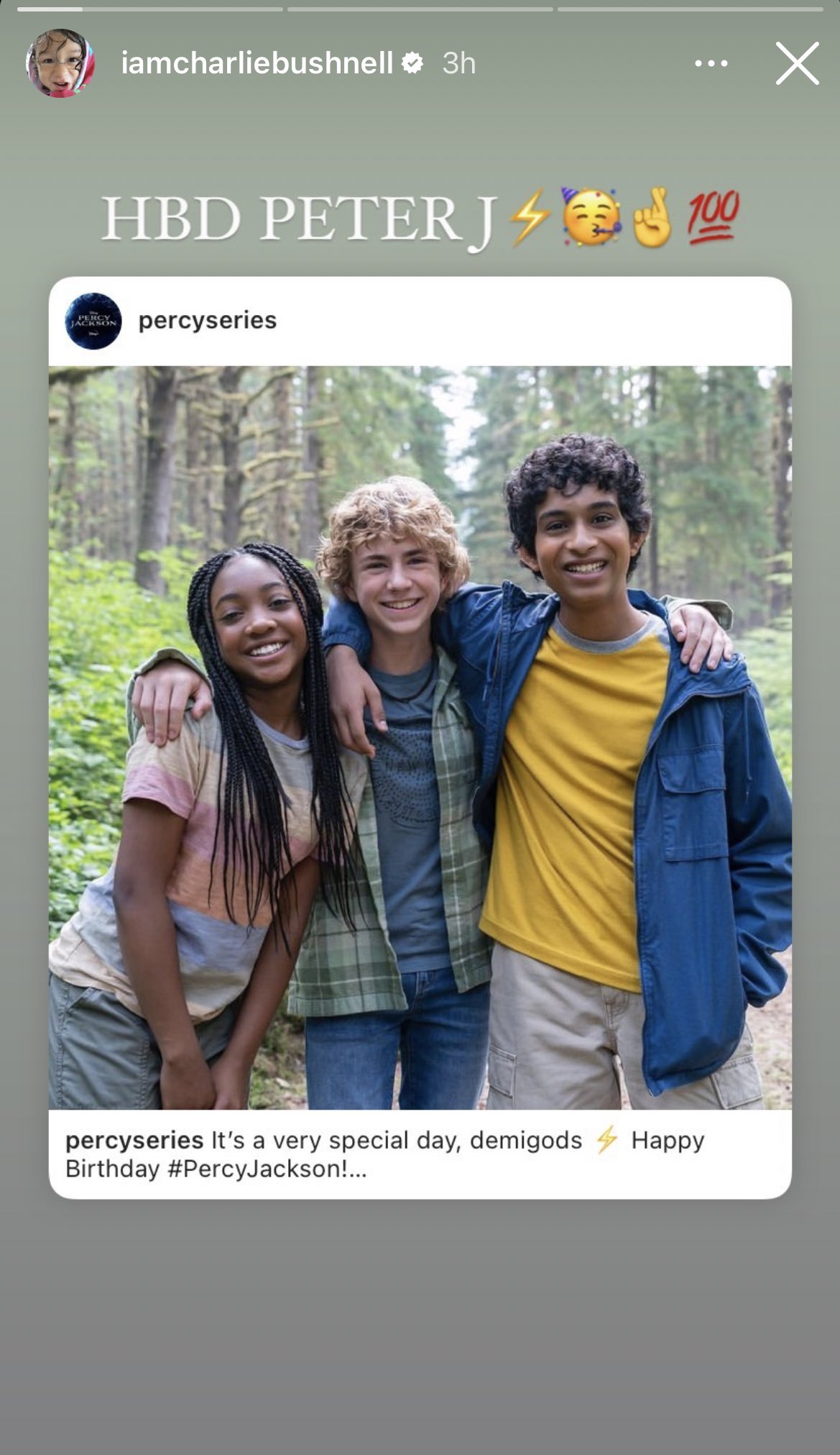 Percy Jackson News 🔱 On Twitter Charlie Bushnell Luke Demi God Son