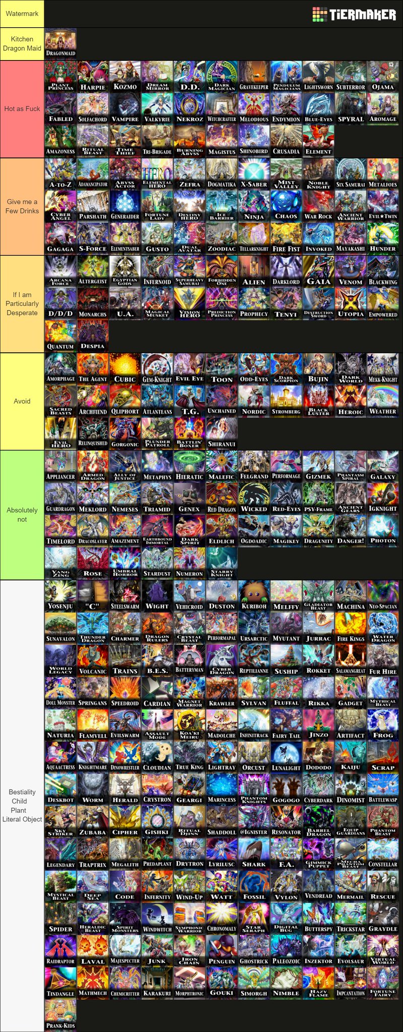 Relli Renhart 🪄 Vtuber On Twitter Official Yugioh Sex Tier List Based Off The Hottest Card In