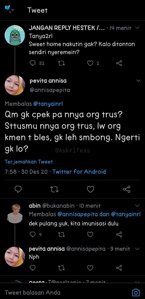 Askrlfess on Twitter: "[askrl] pevita diem dlu 😭 https://t.co ...