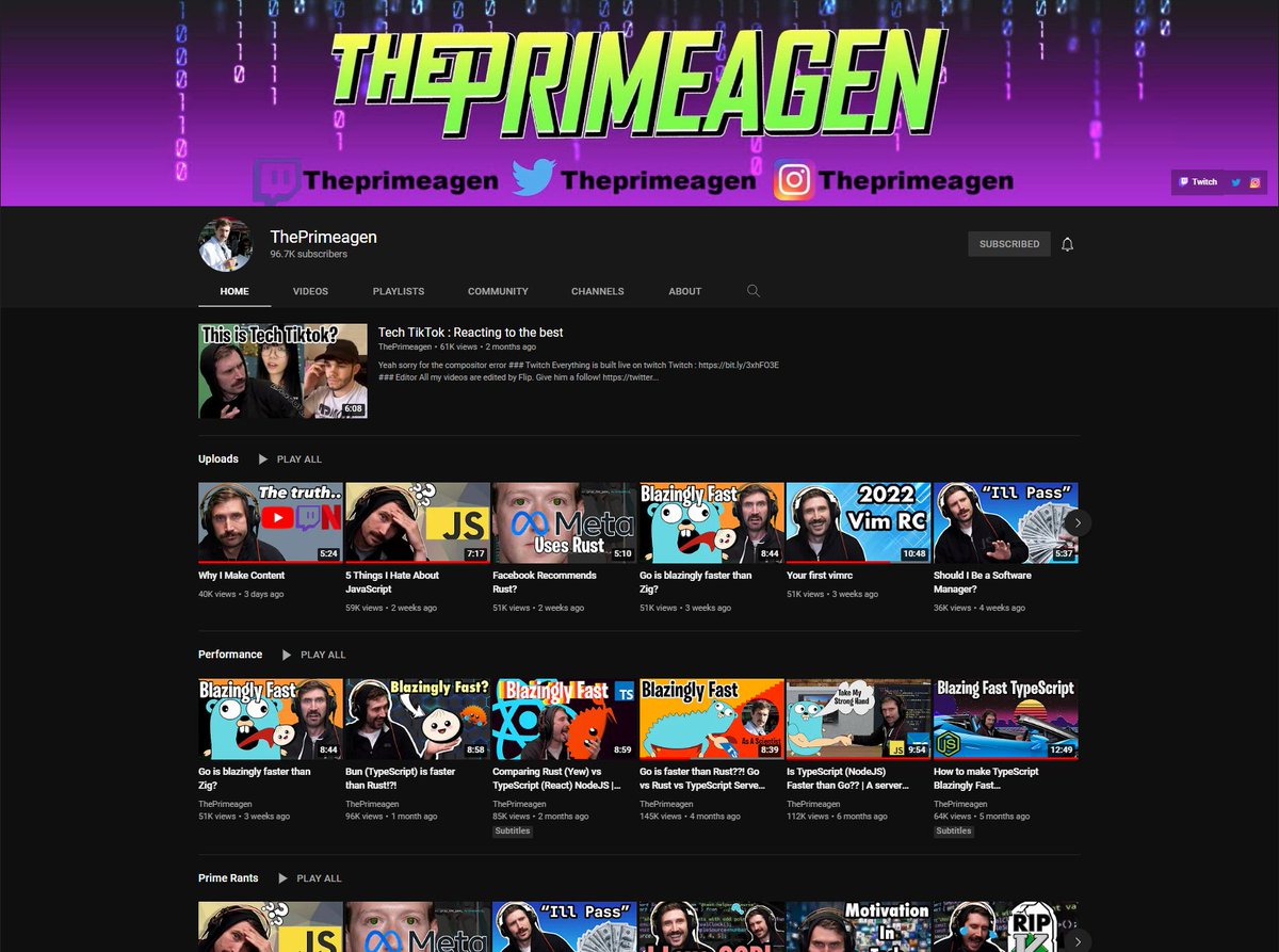 ThePrimeagen on Twitter: "RT @reactive_dude: I've recently discovered ThePrimeagen And OMG ...