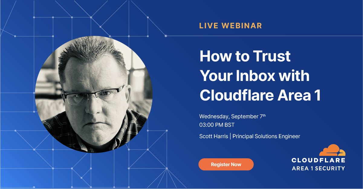 Cloudflare on Twitter: "Join email security expert Scott Harris live as ...