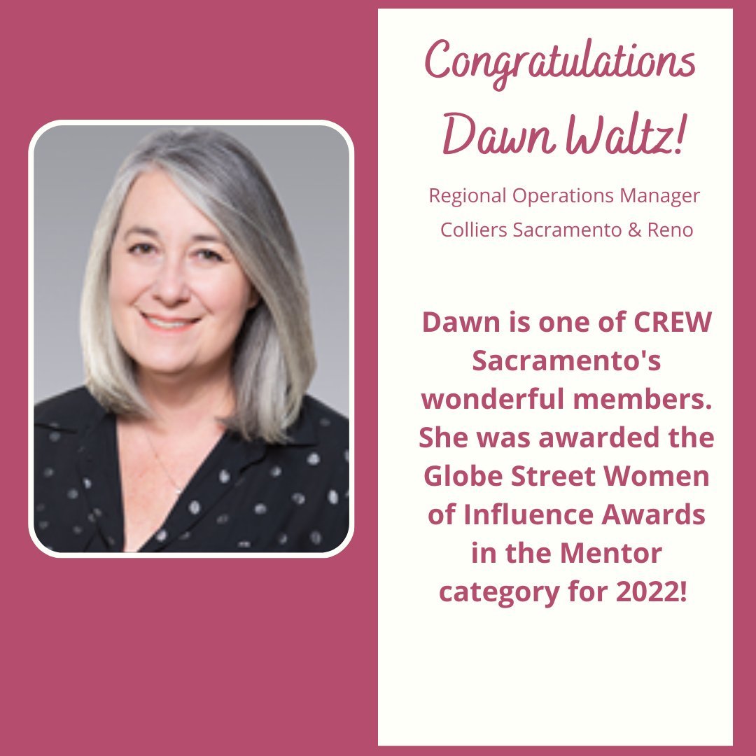 CREW Sacramento on Twitter: "Congratulations to one of CREW Sacramento's very own, Dawn Waltz ...