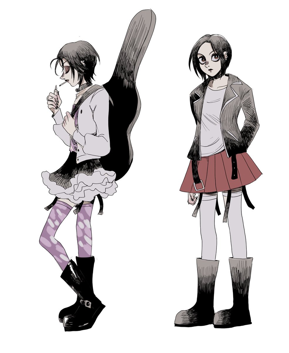 「Nana and Hachi outfits 」|puré🎡のイラスト