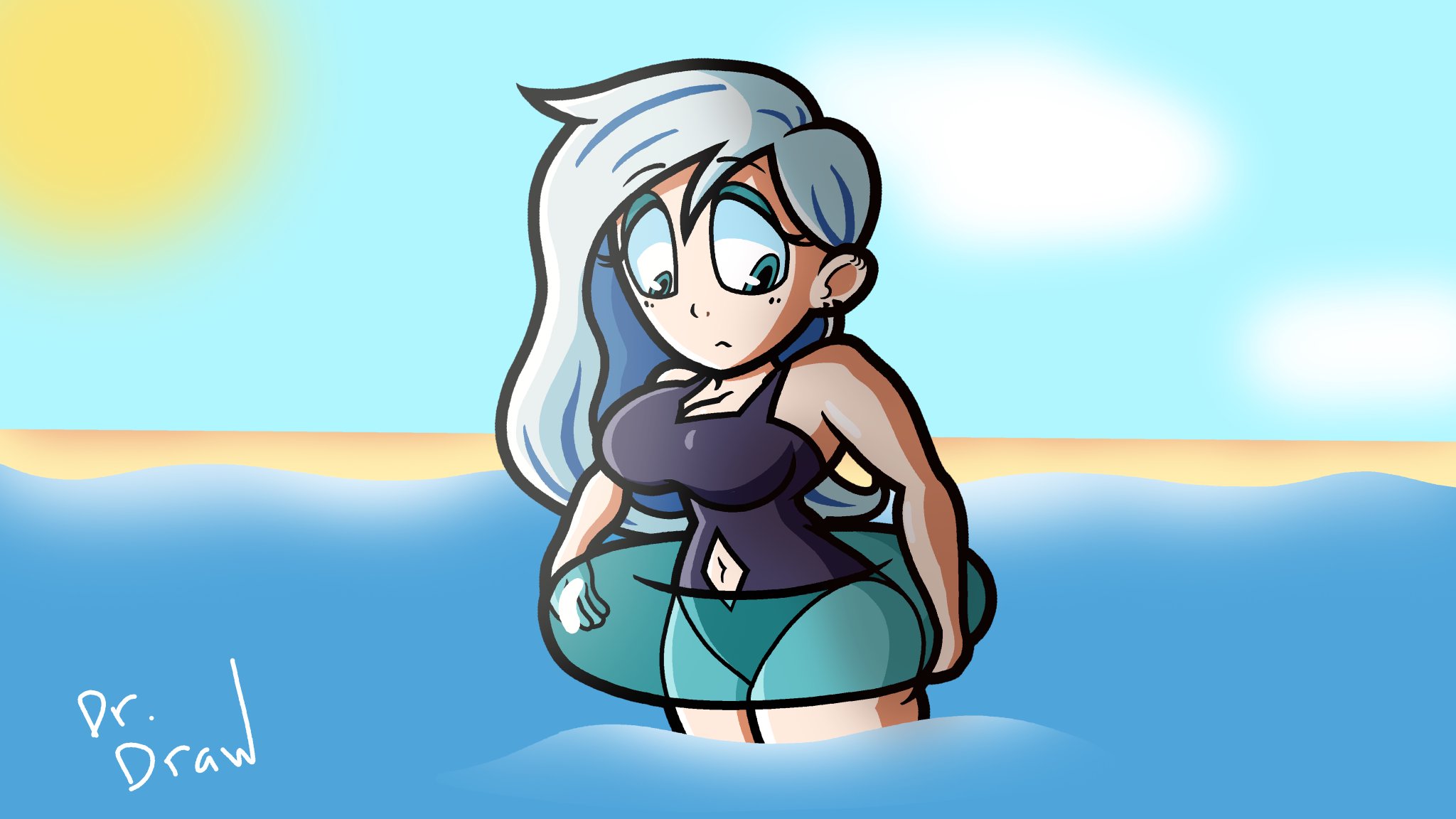 Dr. Draw on Twitter: "Rounding out making summer art for @SaymanArt 's trio of adorable ladies ...