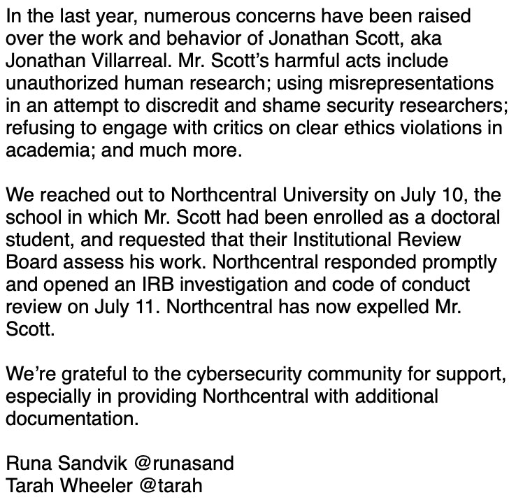 Runa Sandvik on Twitter: "In the last year, numerous concerns have been raised over the work and ...