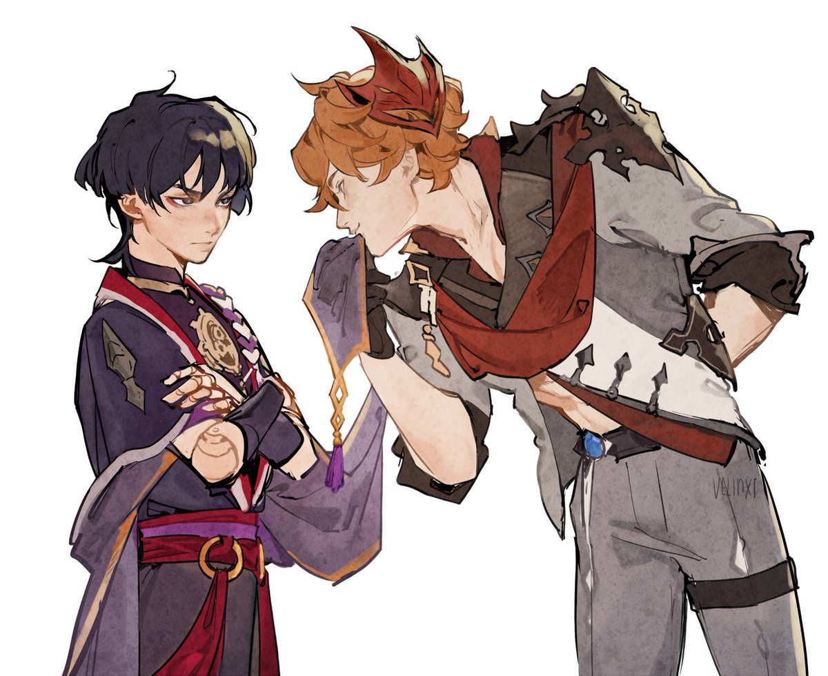 スカラマシュ(原神) ,タルタリア(原神) 「#chiscara 」|Xiao Tong 🦋 CTCのイラスト