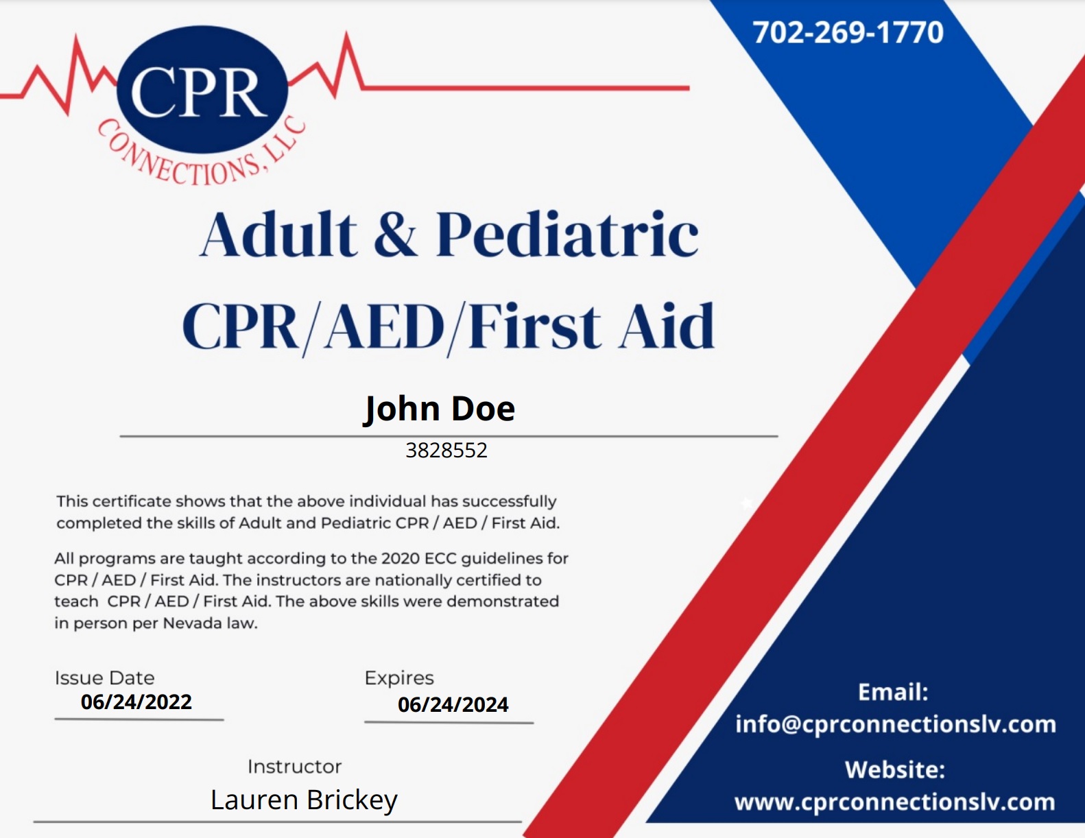 First Aid Training Certificate Template